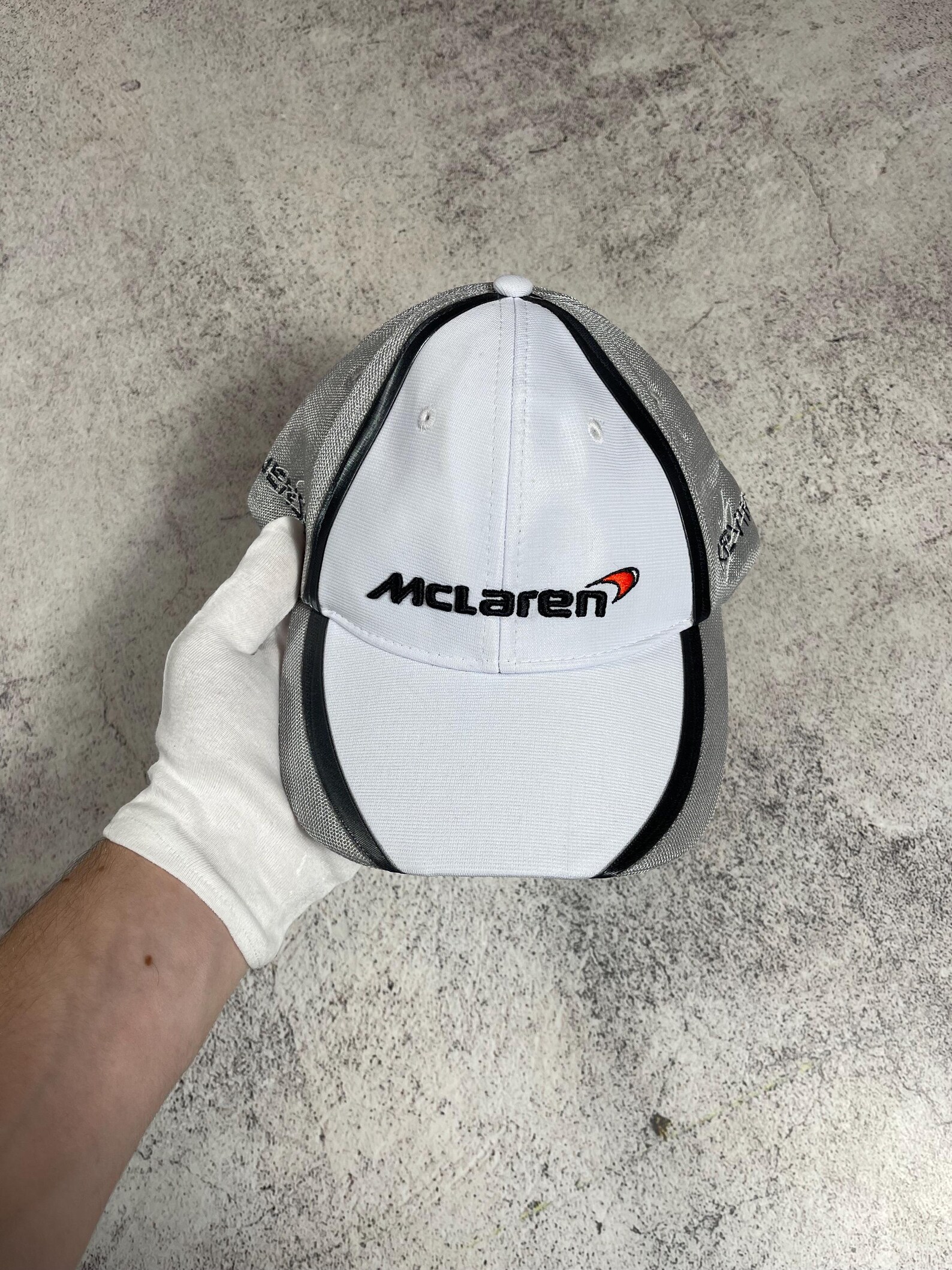 Mclaren F1 Kevin Jenson Vintage White Cap Racing Formula One Baseball ...