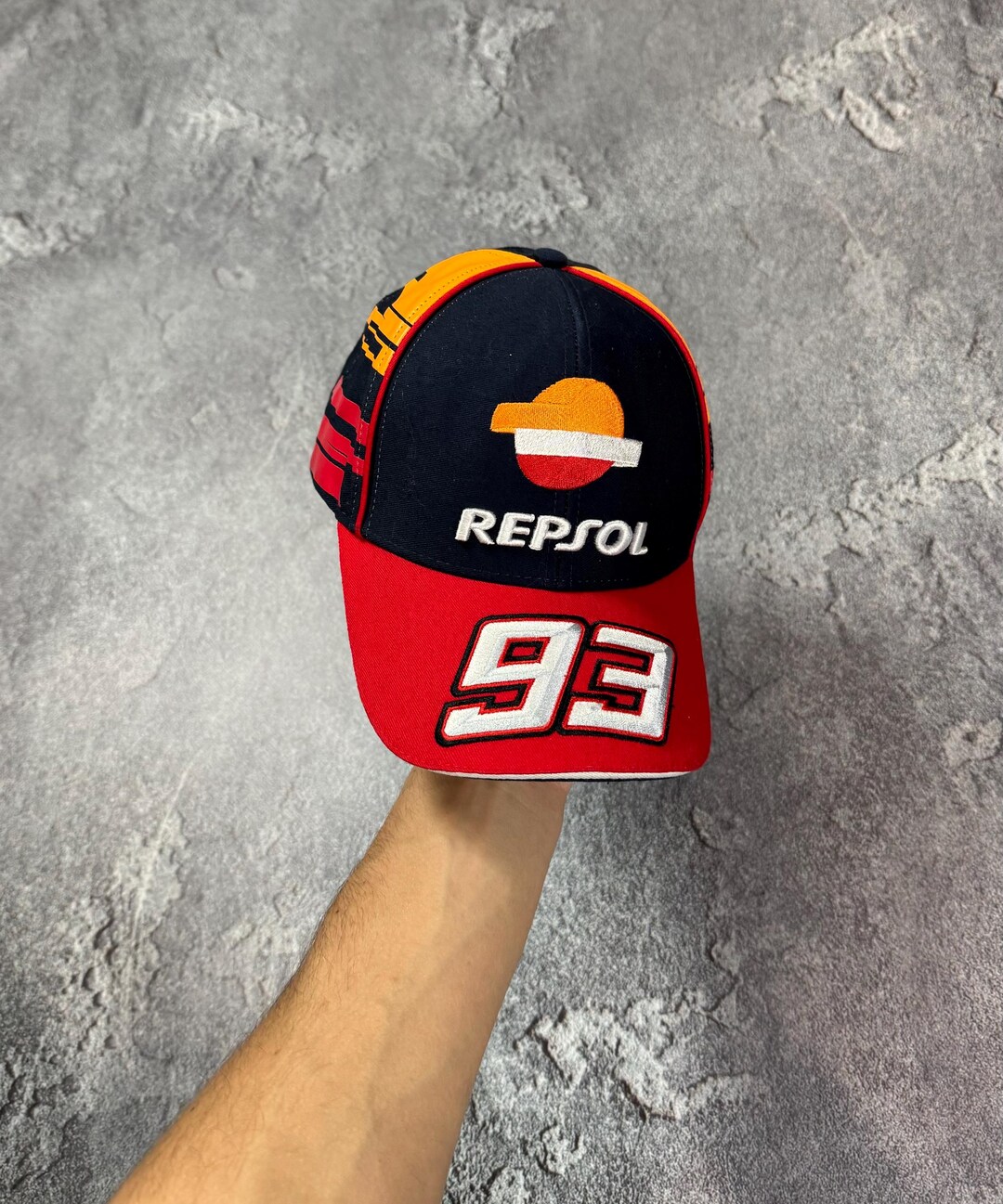 MARC MARQUEZ Repsol Honda Motorcycle Cap 93 Hat Rare Blue Orange ...