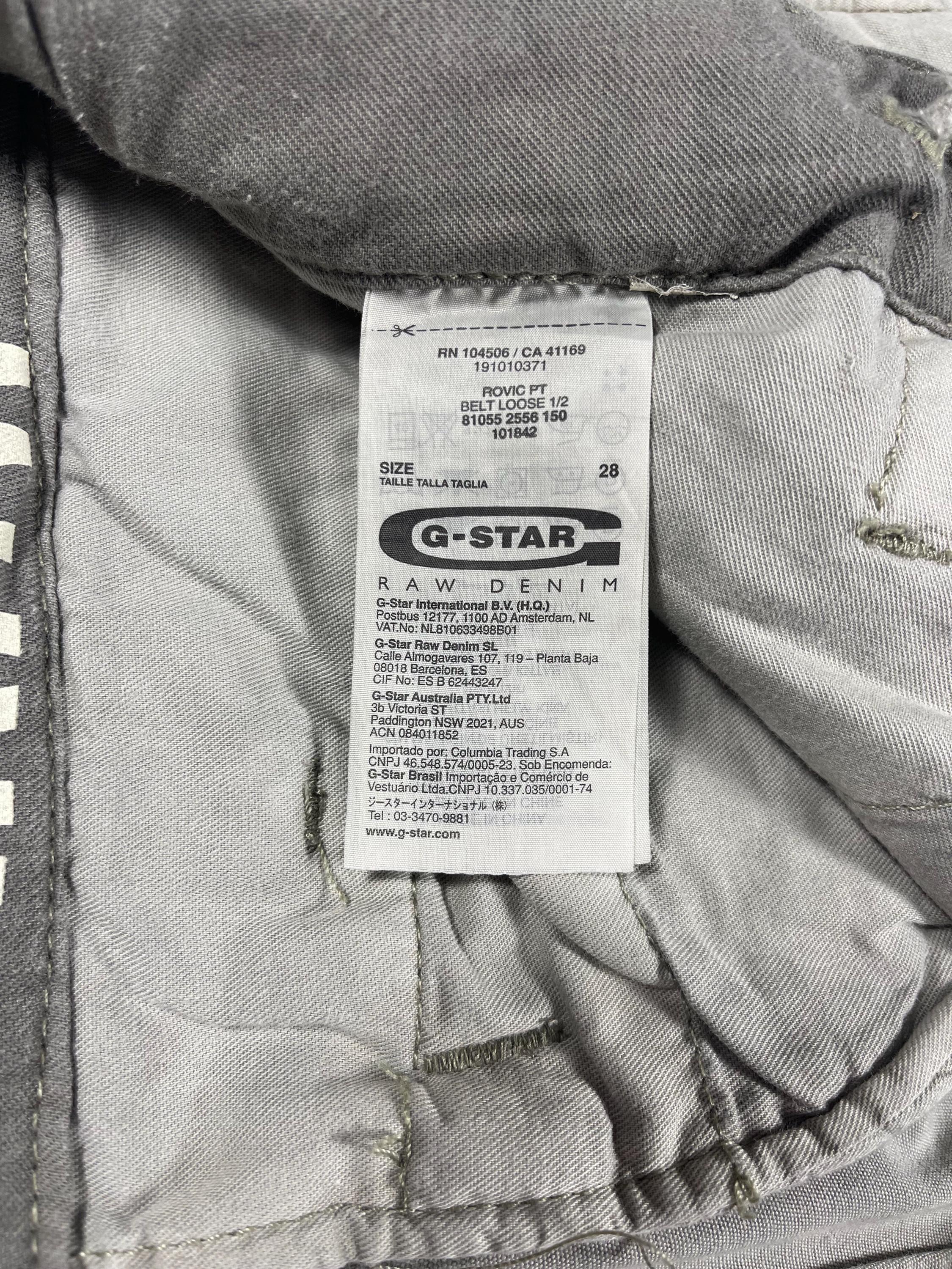 G-star Raw Rovic Pt Belt Loose Men's Vintage Cargo Multipocket Gray ...