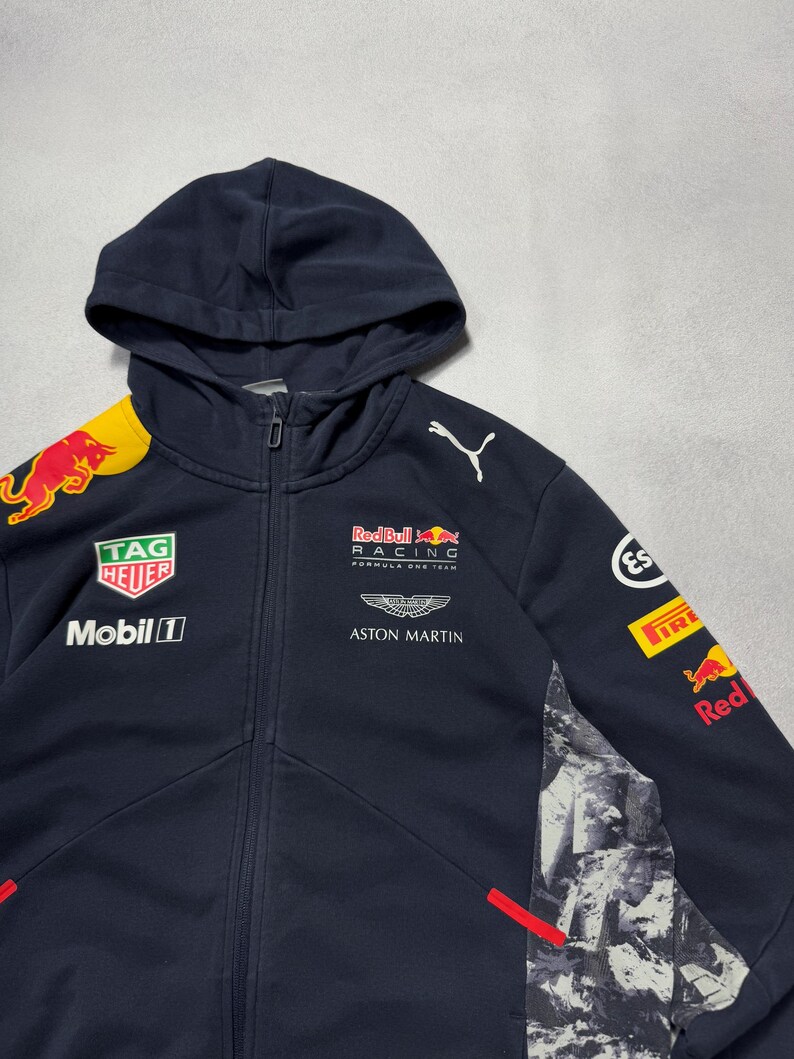 Puma Red Bull Racing Team Aston Martin F1 Vintage Y2K Zip Hoodie Size ...