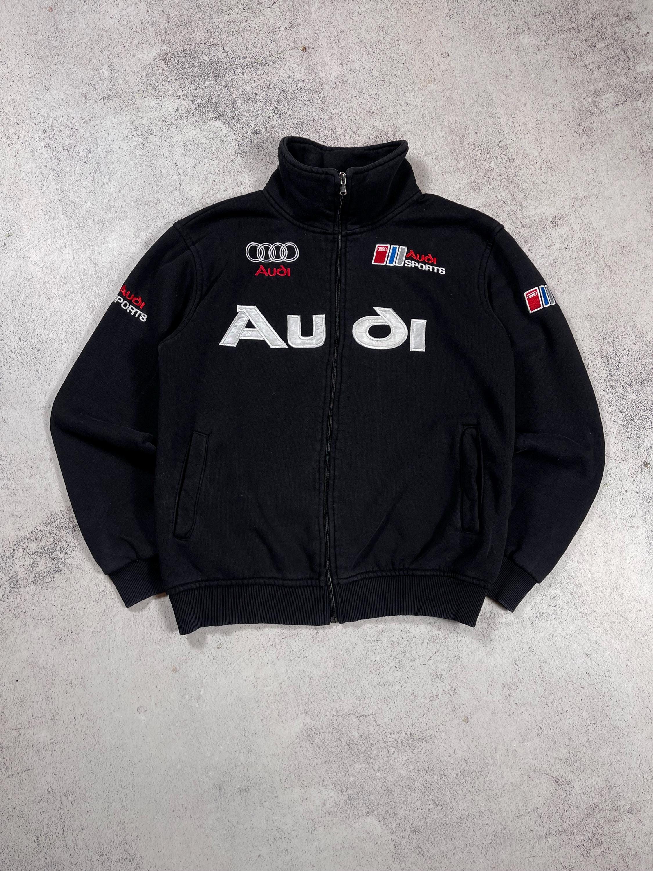 Audi Sports Men's Vintage Zip up Embroidered Zip up Sweatshirt Racing ...