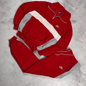 Nike Oregon USA Men's Vintage 80s Red Track Suit Set Jacket/pants Size ...