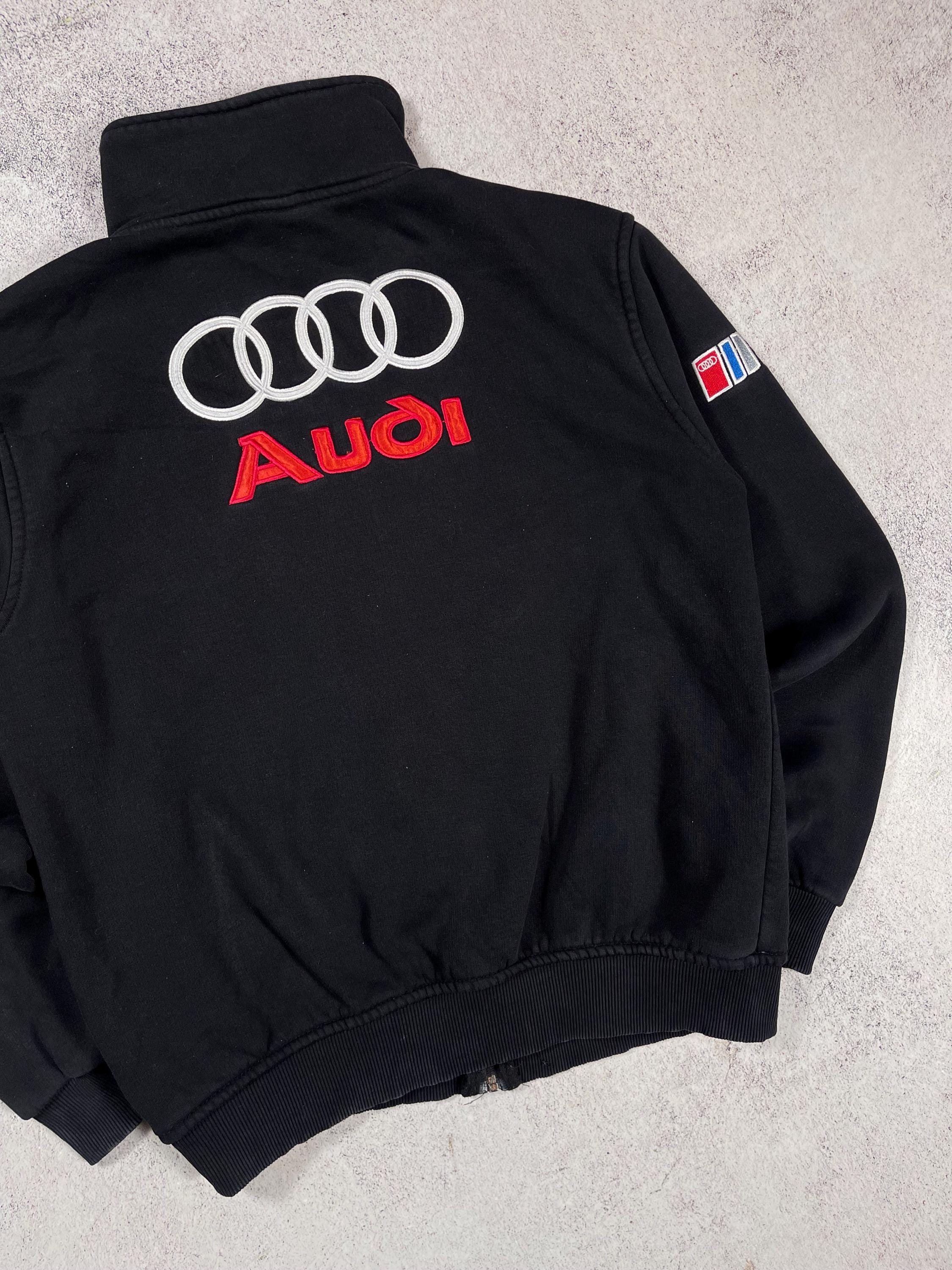 Audi Sports Men's Vintage Zip up Embroidered Zip up Sweatshirt Racing ...