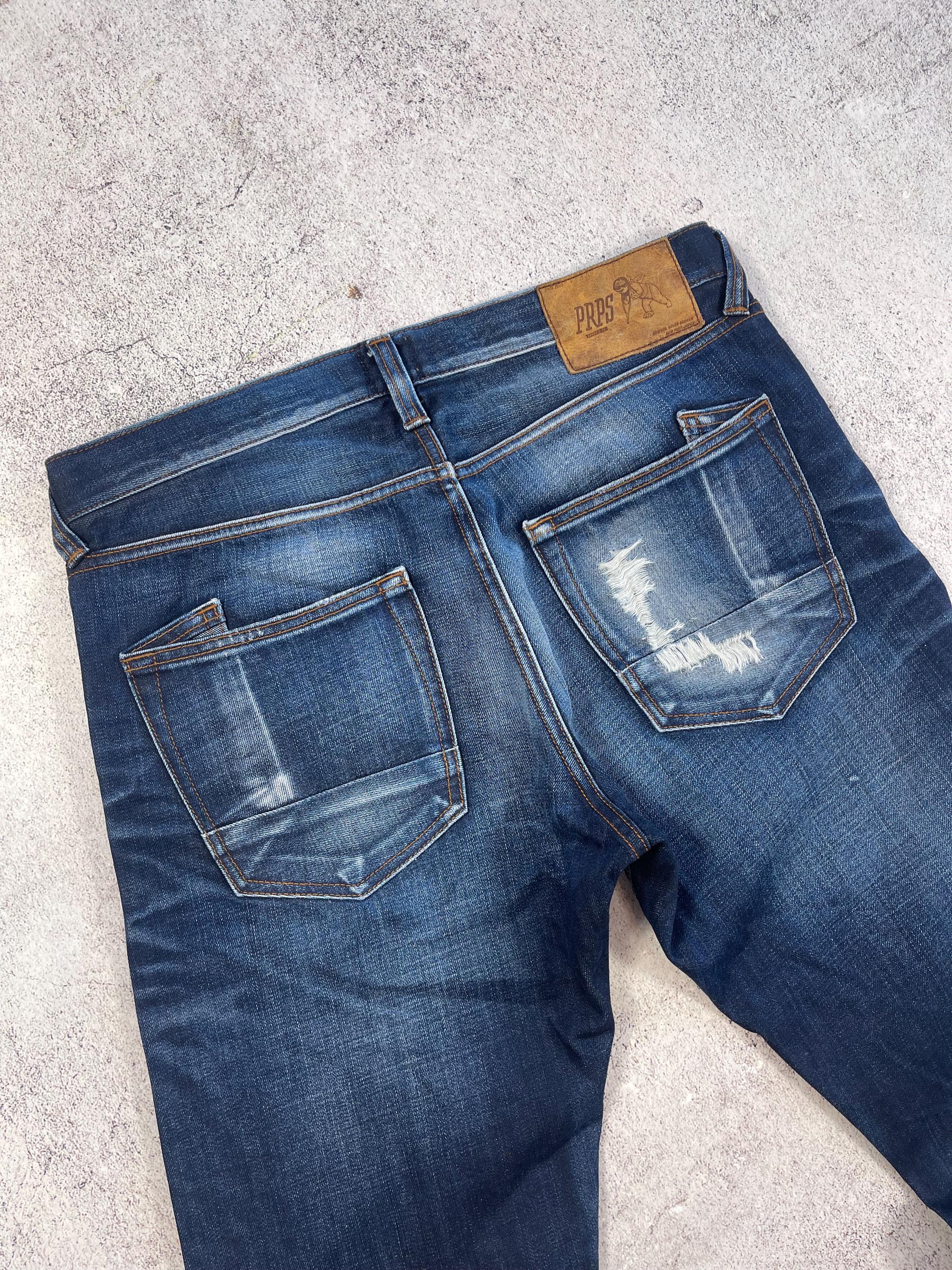 Vintage Prps Men's Denim Blue Paint Splatter Jeans Distressed Pants ...