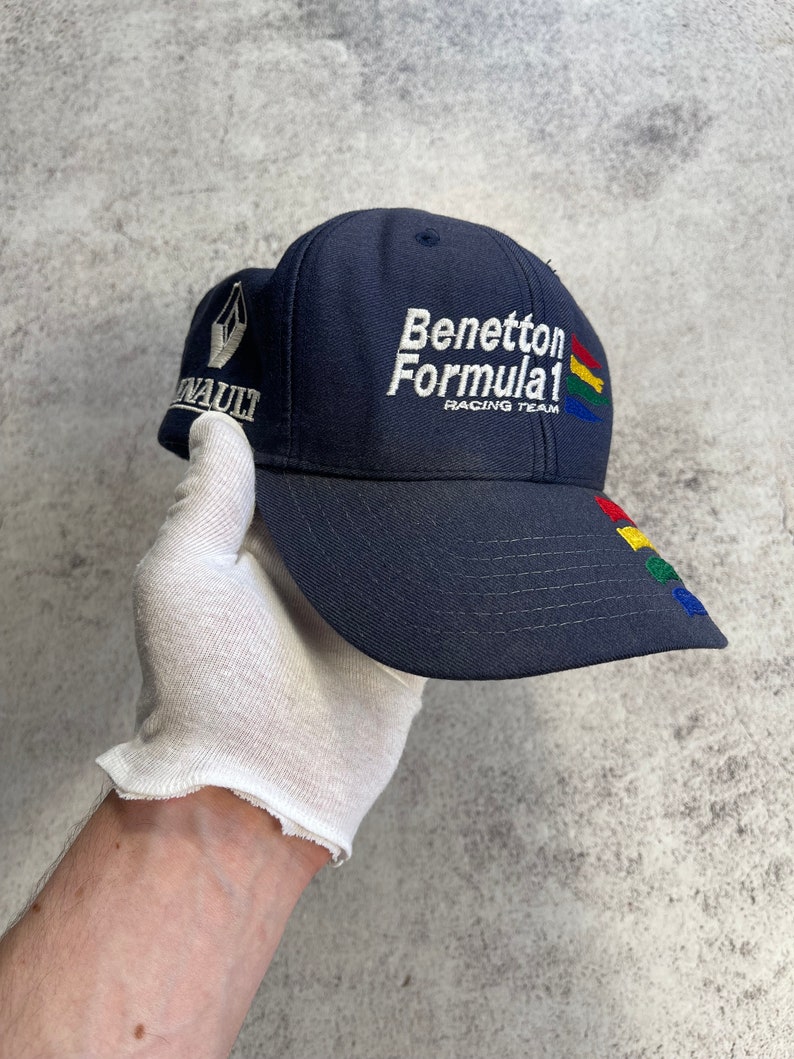 Benetton Formula 1 Racing Team Renault Vintage Cap Embroidered Snapback ...