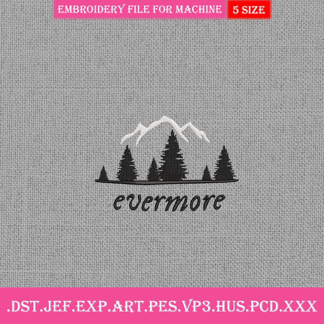 Evermore Embroidery Design, Evermore Album Inspired Vintage Embroidery ...