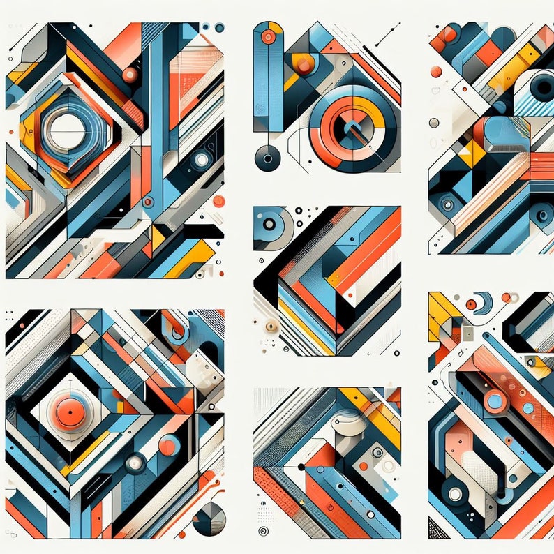 Futuristic Digital Patterns - Etsy