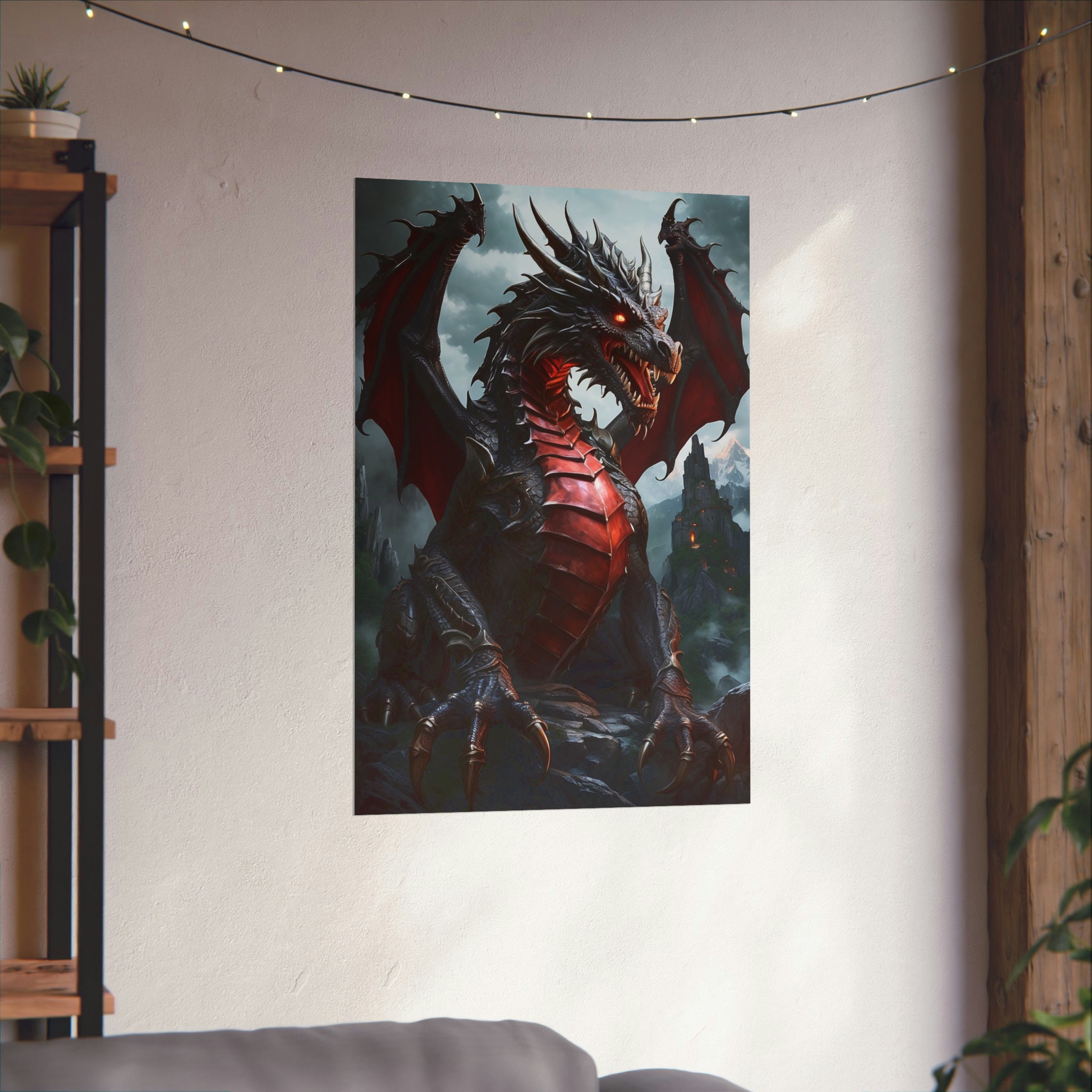 Dragon Wall Art Matte Vertical Posters - Etsy