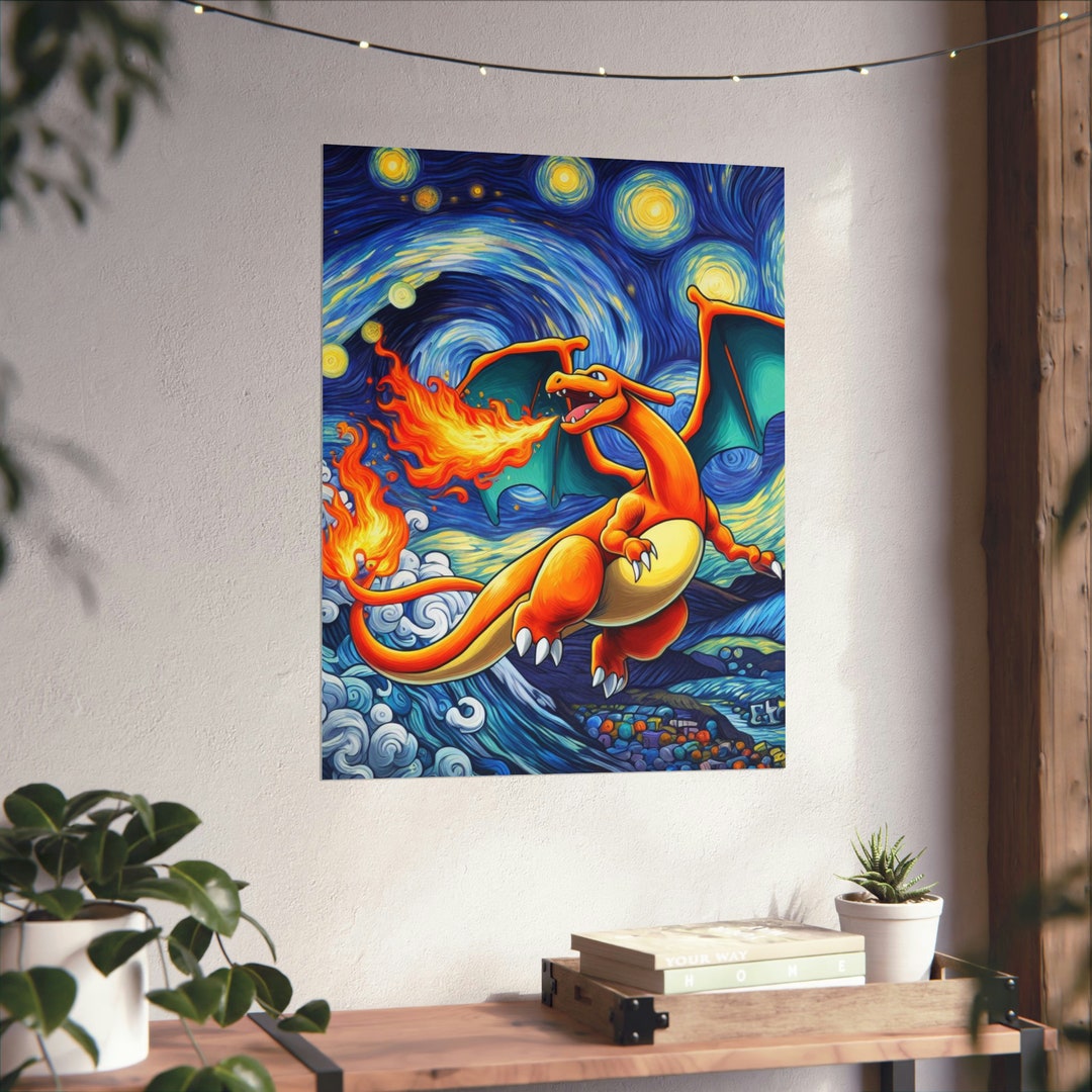 Charízard Van Gogh Style Posters - Etsy