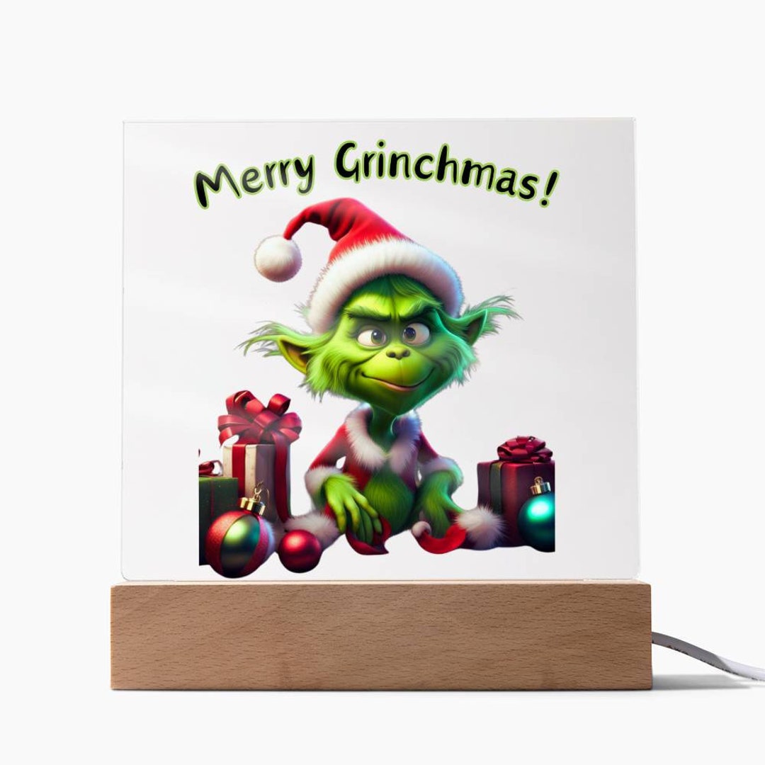 Christmas Holiday Plaque LED Acrylic Square Christmas Light - Etsy