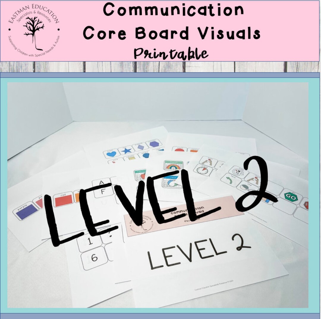 Back to School Communication Core Board Visual Printable Level 2 - Etsy