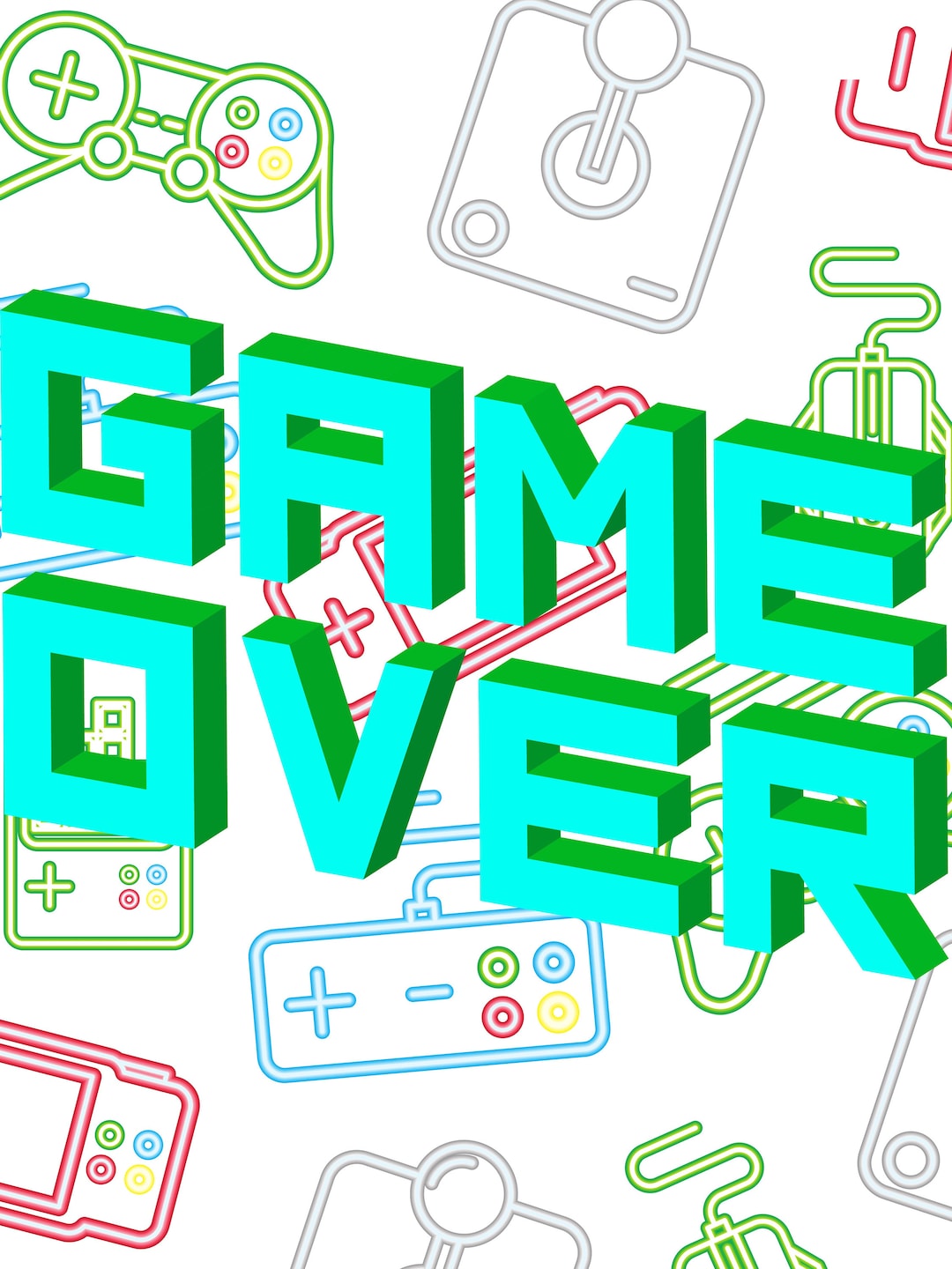Game Over Printable - Etsy