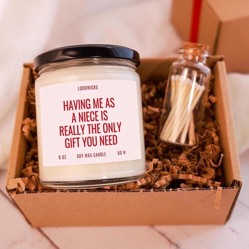 Funny Aunt Candle Gift Box, Aunt Gift From Niece, Aunt Gift Ideas, Aunt ...