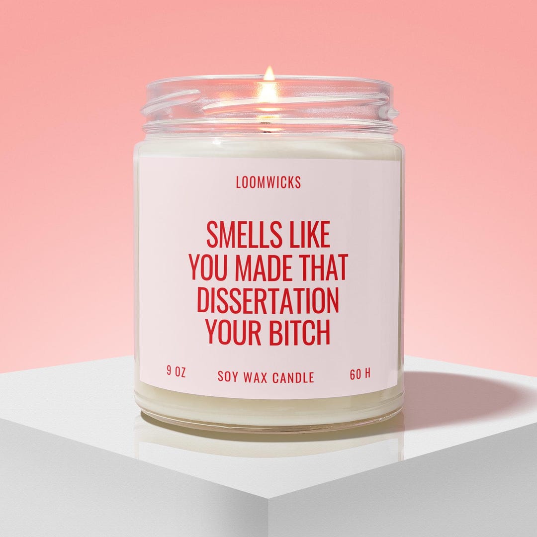 Dissertation Defense Candle, Funny Dissertation Gift, Doctorate ...