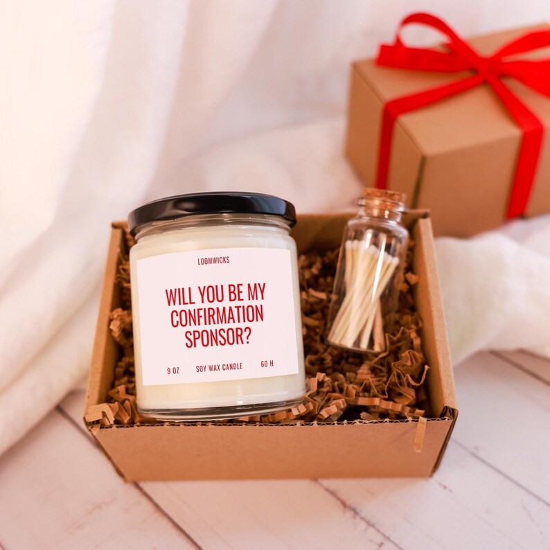 Will You Be My Confirmation Sponsor, Confirmation Sponsor Candle ...