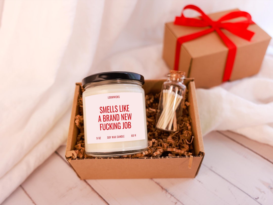 New Job Candle Gift Box, Funny New Job Presents, Gift for New Job ...