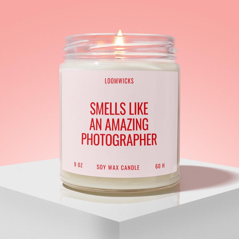 Amazing Photographer Candle, Photographer Gifts, Wedding Photographer ...