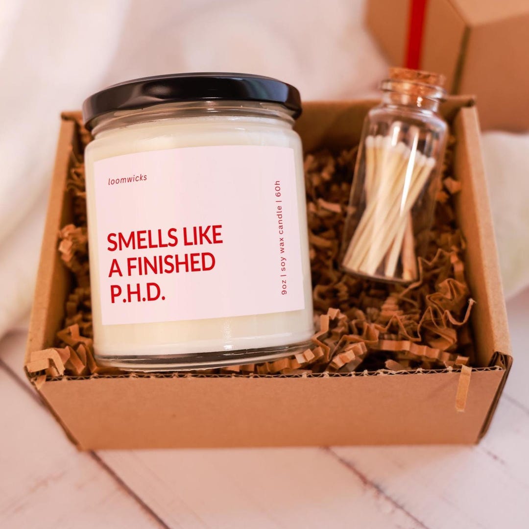 Phd Graduation Candle Gift Box, PHD Graduation Gifts, Doctorate Degree ...