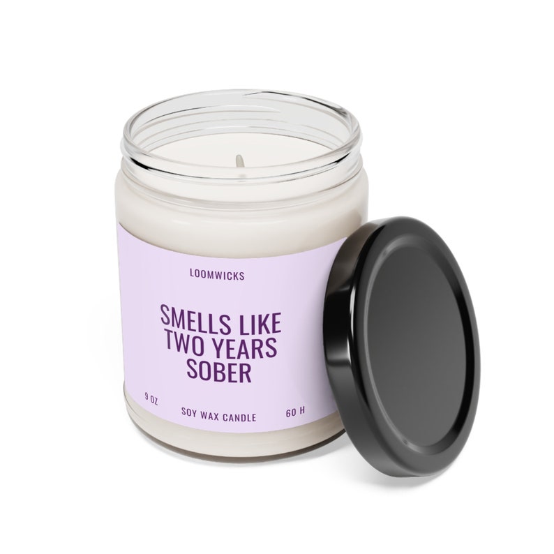 Two Years Sober Candle, 2 Years Sober Gift, Sobriety Candle, Sober ...