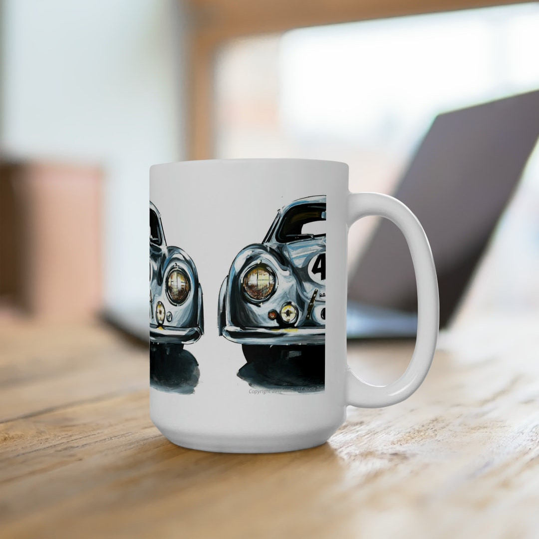 356 Porsche Racing Original Artwork Ceramic Mug 15oz/ Unique Car Art ...
