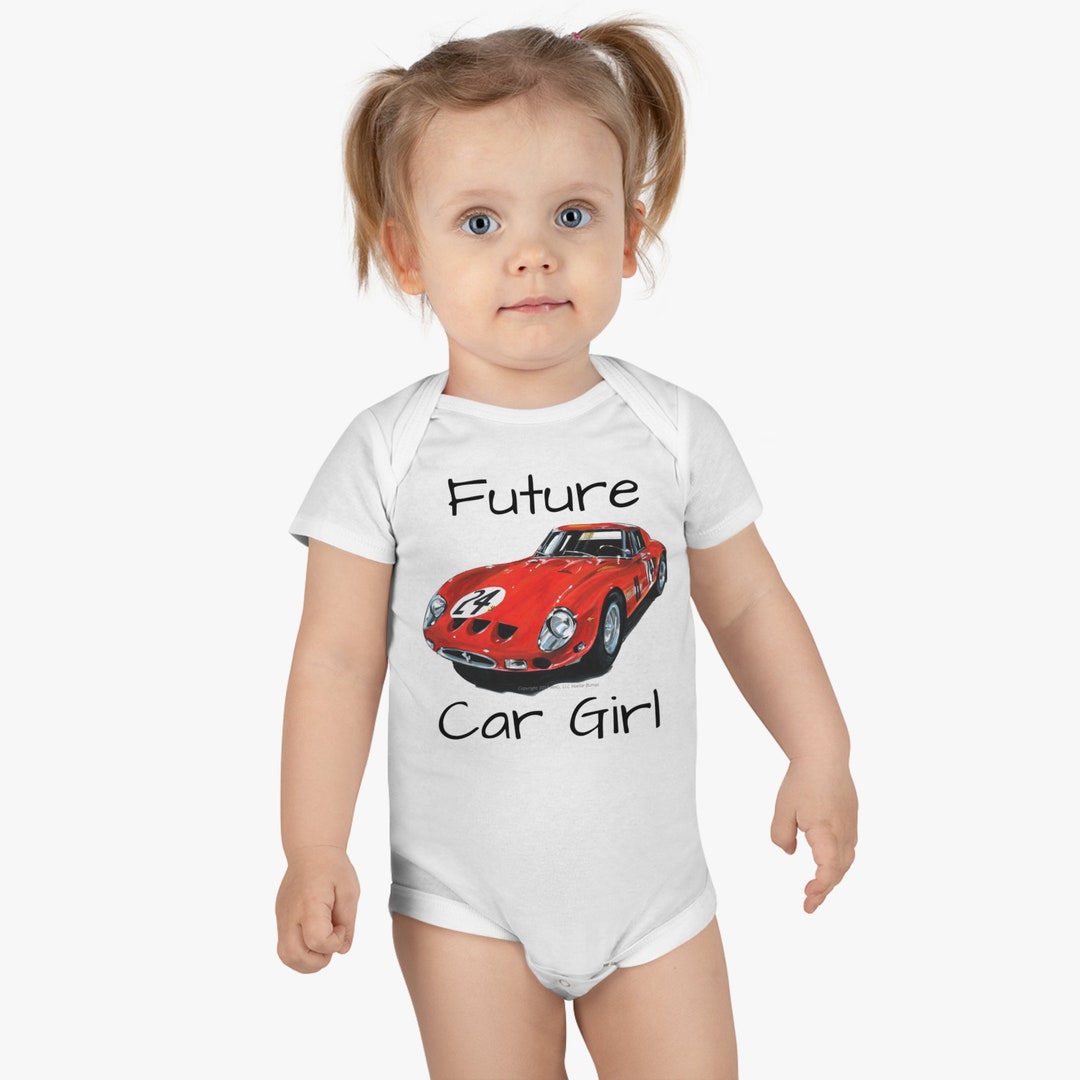 Future Car Girl Onesie® Organic Baby Bodysuit Red Ferrari - Etsy