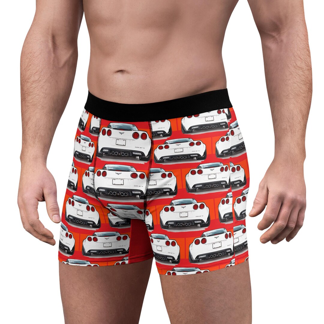 Personalized Corvette C6 Boxer Briefs Hand-drawn Artwork Iconic Muscle ...