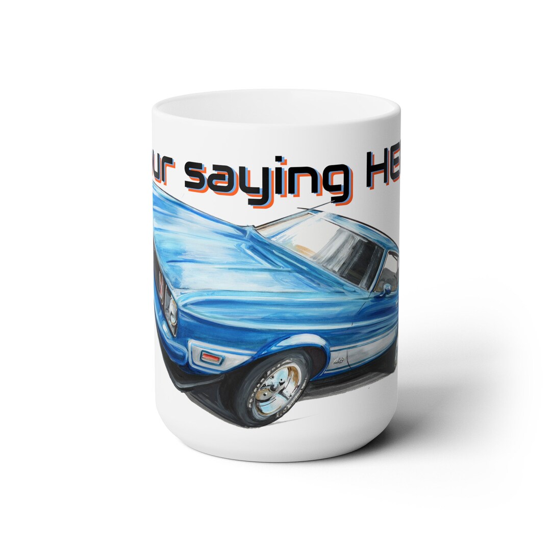 Vintage '73 Mustang Mach 1 Art: Customizable Mug for Car Enthusiasts ...