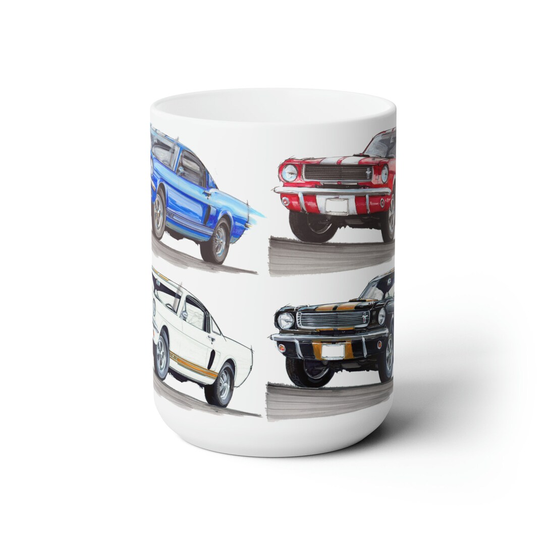 Multi Color Classic Shelby Mustang GT350 Blue and White Hand - Etsy