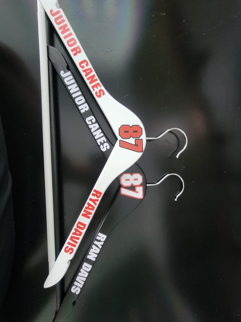 Personalized Sports Jersey / Uniform Hangers - Hockey, Baseball ...