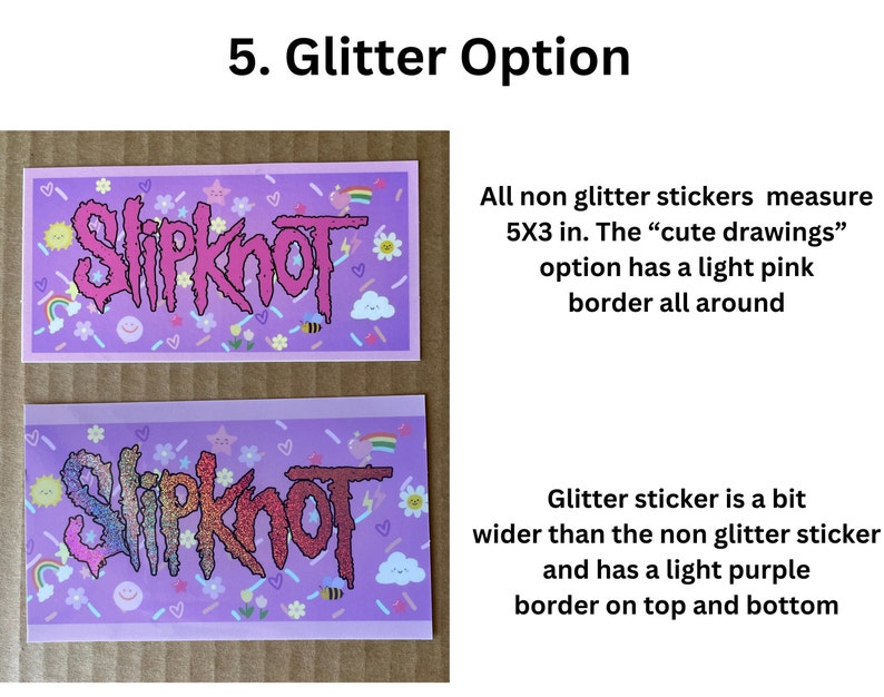 Cute Pastel Slipknot Sticker - 5 Options and GLITTER Option! - Etsy
