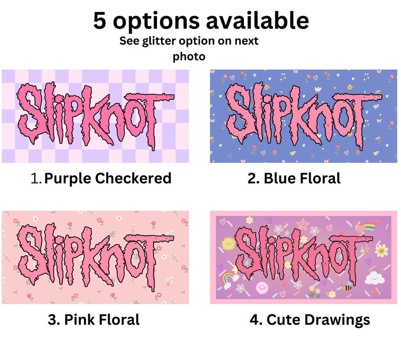 Cute Pastel Slipknot Sticker - 5 Options and GLITTER Option! - Etsy