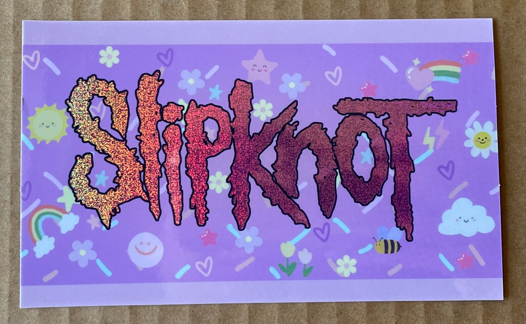 Cute Pastel Slipknot Sticker - 5 Options and GLITTER Option! - Etsy