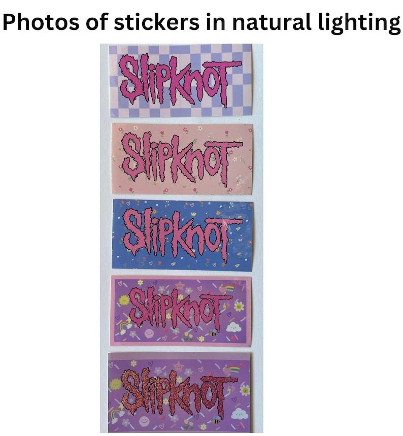 Cute Pastel Slipknot Sticker - 5 Options and GLITTER Option! - Etsy