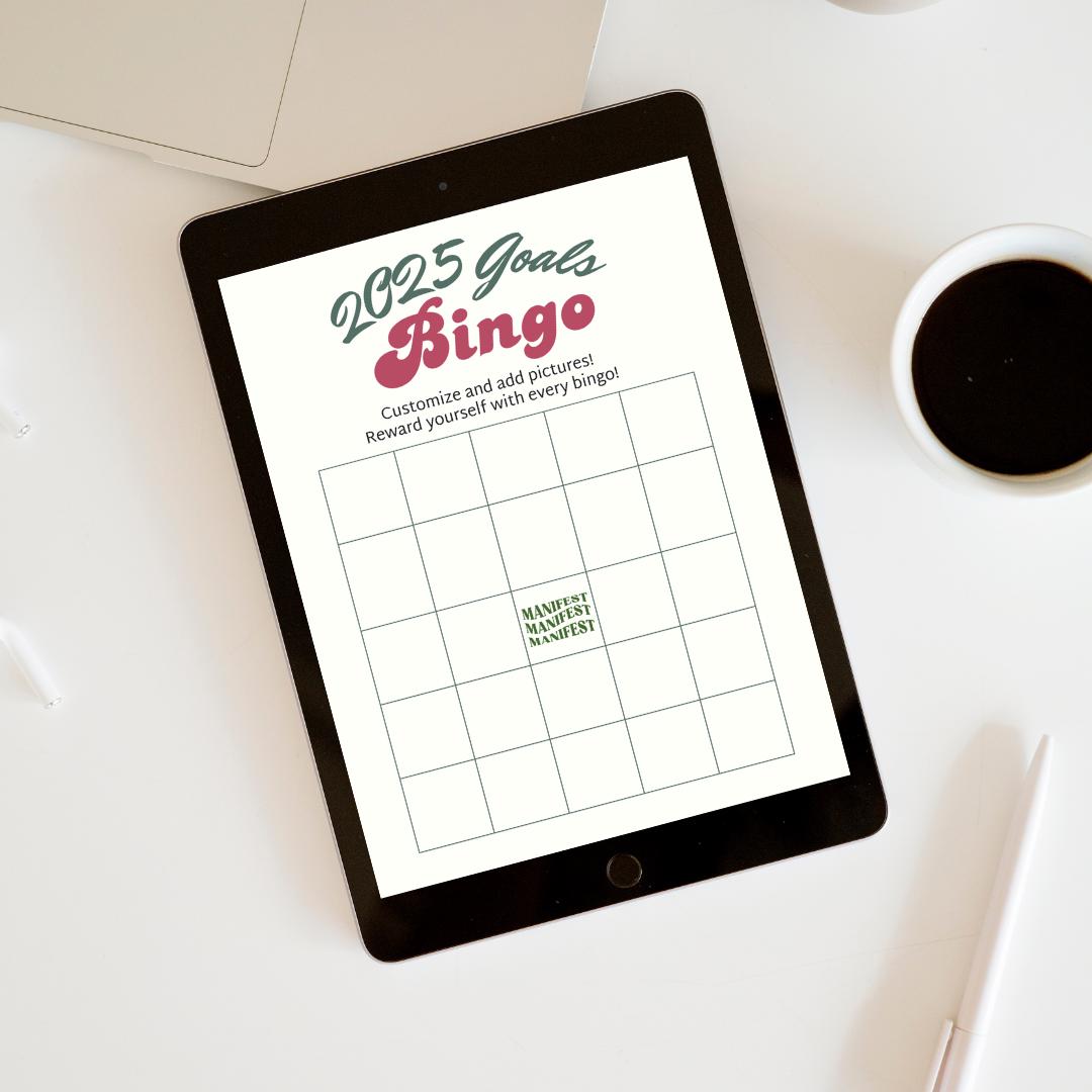 Vision Board Bingo Card Planner | Goal Tracker & Manifestation Tool - Etsy
