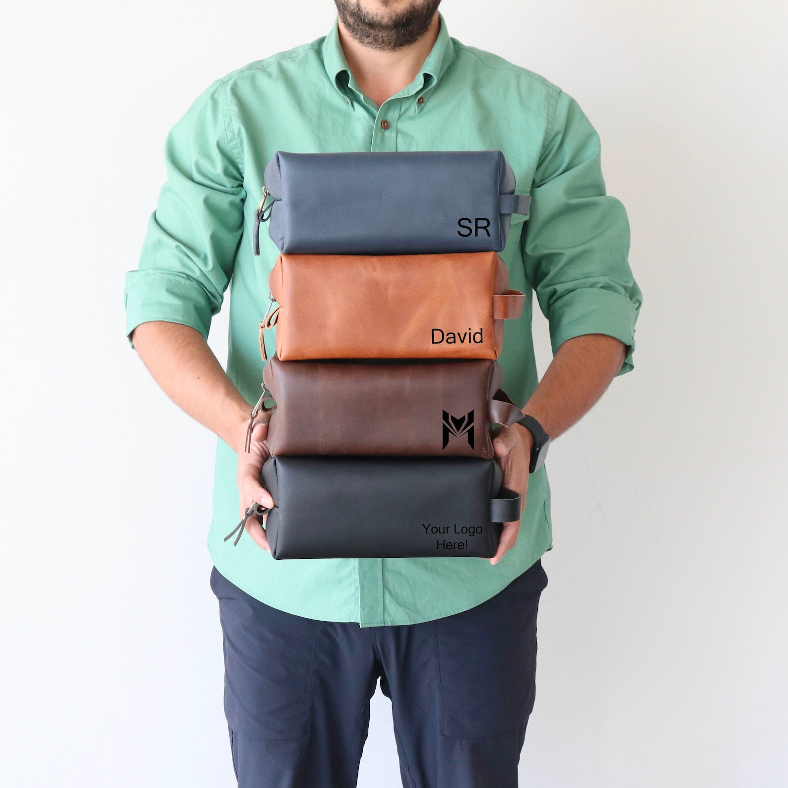Engraved Leather Dopp Kit, Personalized Groomsmen Gift - Etsy