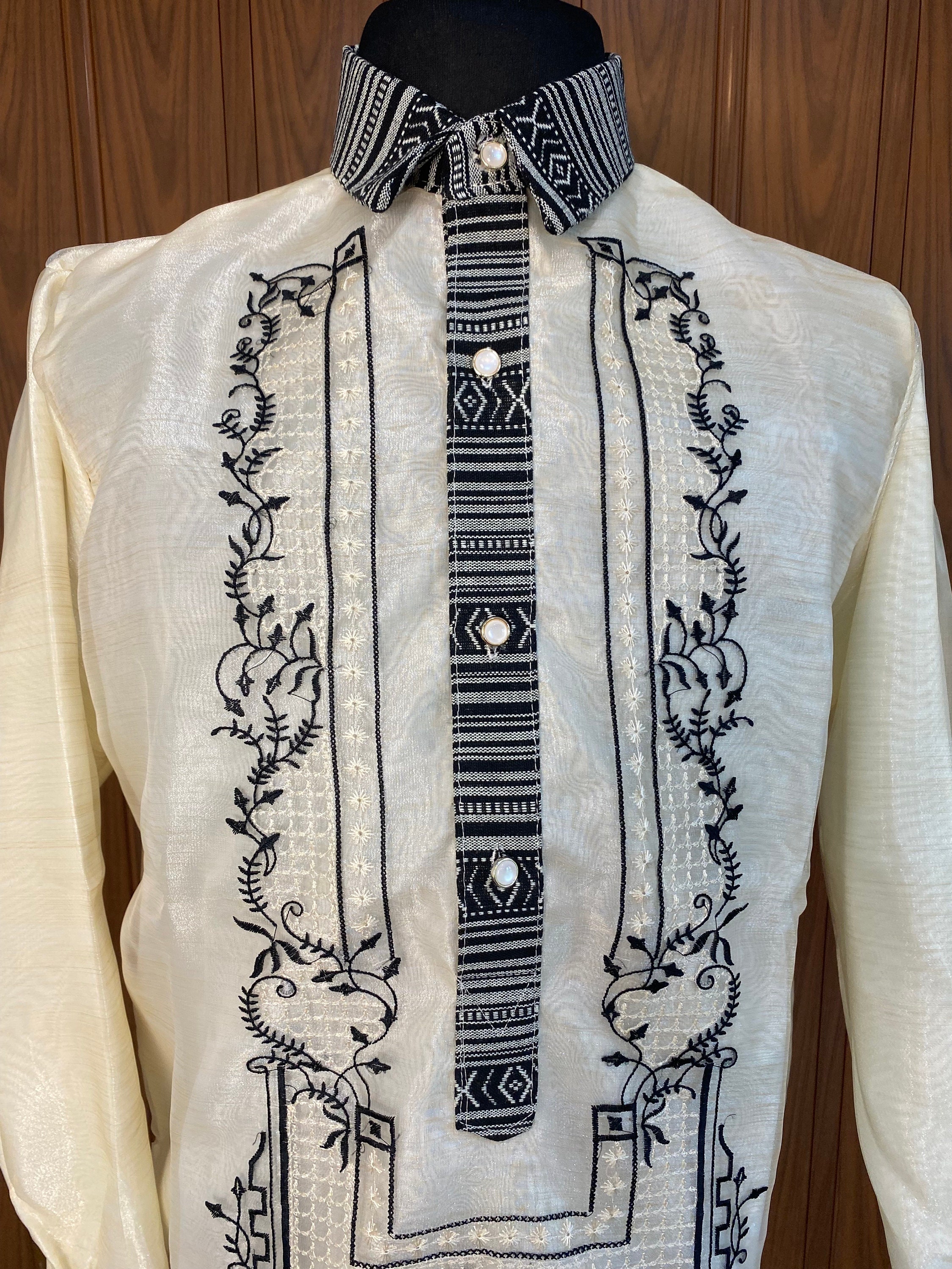 Traditional Mens Barong Sports Collar - Etsy