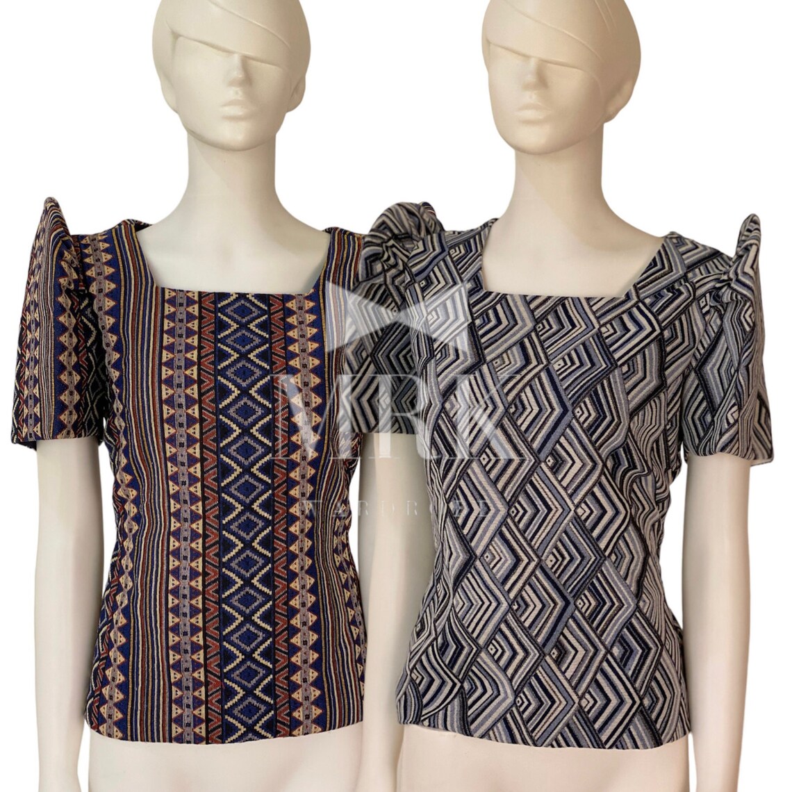Ethnic Square Neck Inabel Filipiniana Top - Etsy