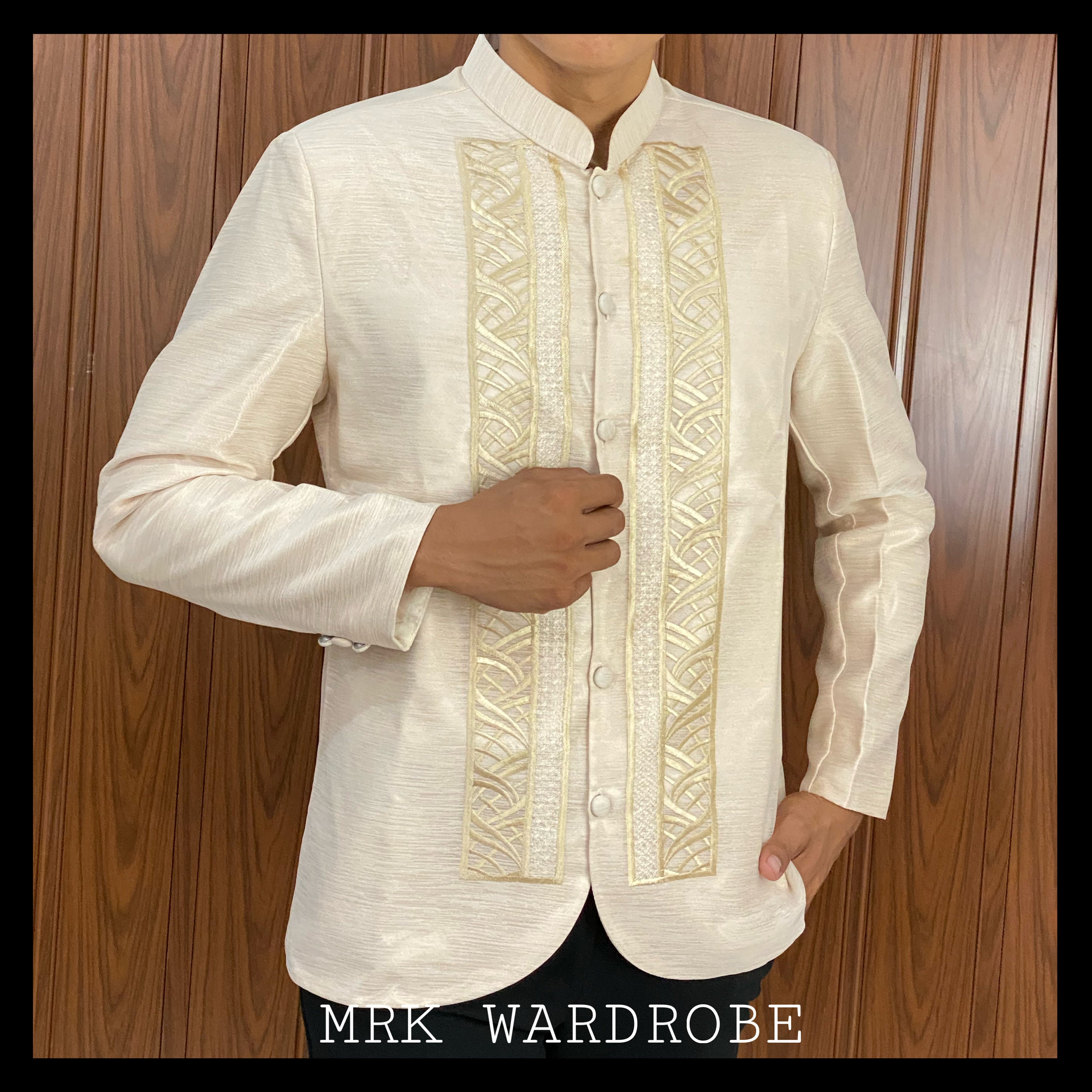 Chinese Collar Traditional Filipino Clothes Coat Barong Weave - Etsy