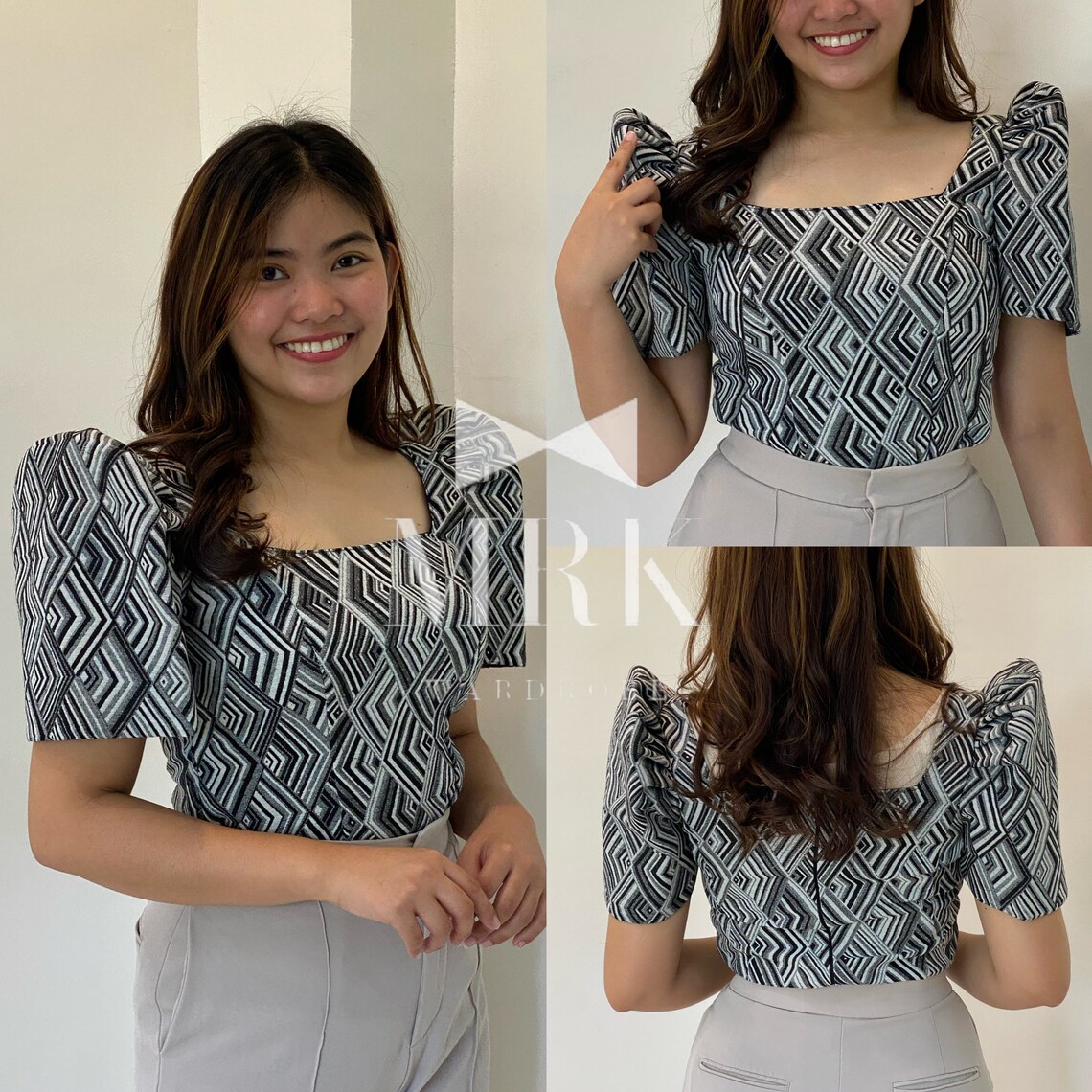 Ethnic Square Neck Inabel Filipiniana Top - Etsy