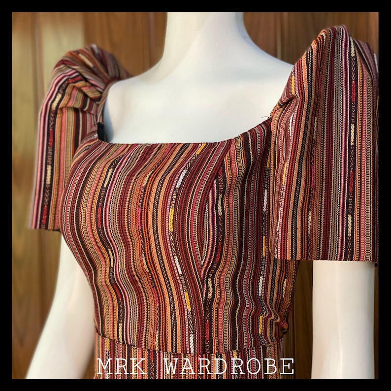 Inabel Filipiniana Serpentina Gown Browny - Etsy