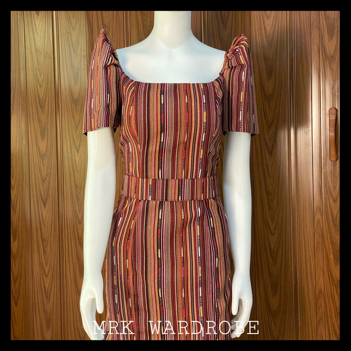 Inabel Filipiniana Serpentina Gown- Browny - Etsy
