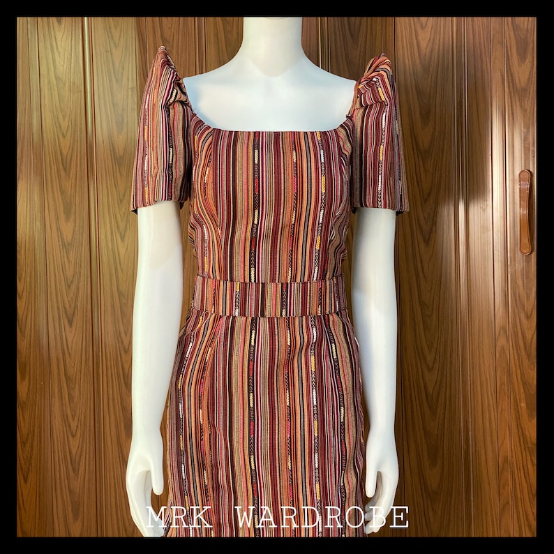 Inabel Filipiniana Serpentina Gown- Browny - Etsy