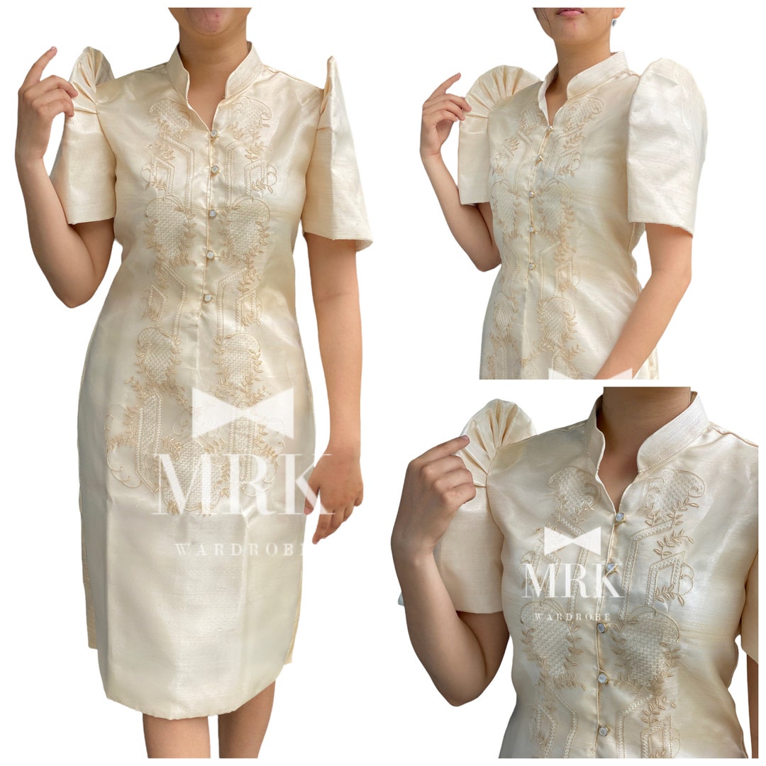 Barong Filipiniana Dress Marian Dress - Etsy