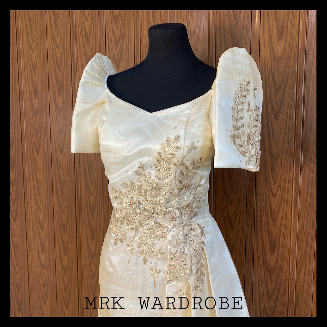 Filipiniana Piña Organza Dress Pleated V1 - Etsy