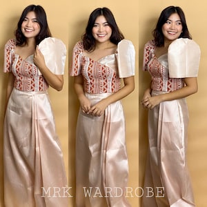 Ethnic Filipiniana Top and Skirt Set- Beatrice - Etsy