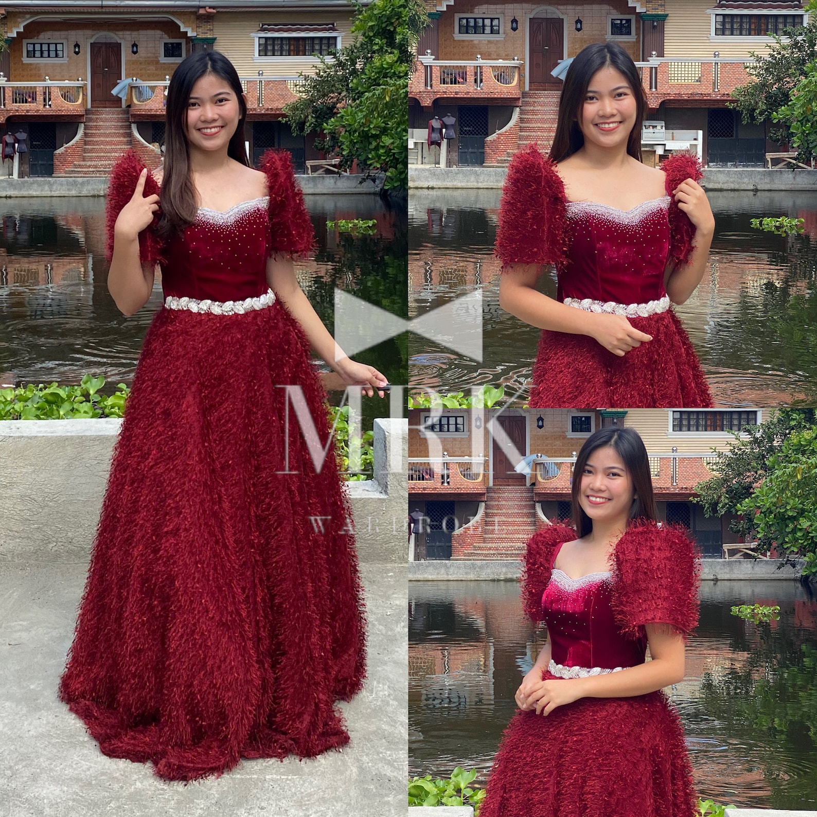 Modern Filipiniana Ballgown/prom Gown/night Gown Maroon - Etsy