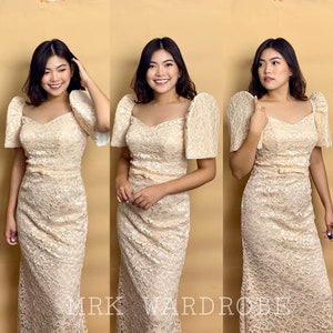 Spanish Lace Filipiniana Gown- SP Lace- Marga - Etsy