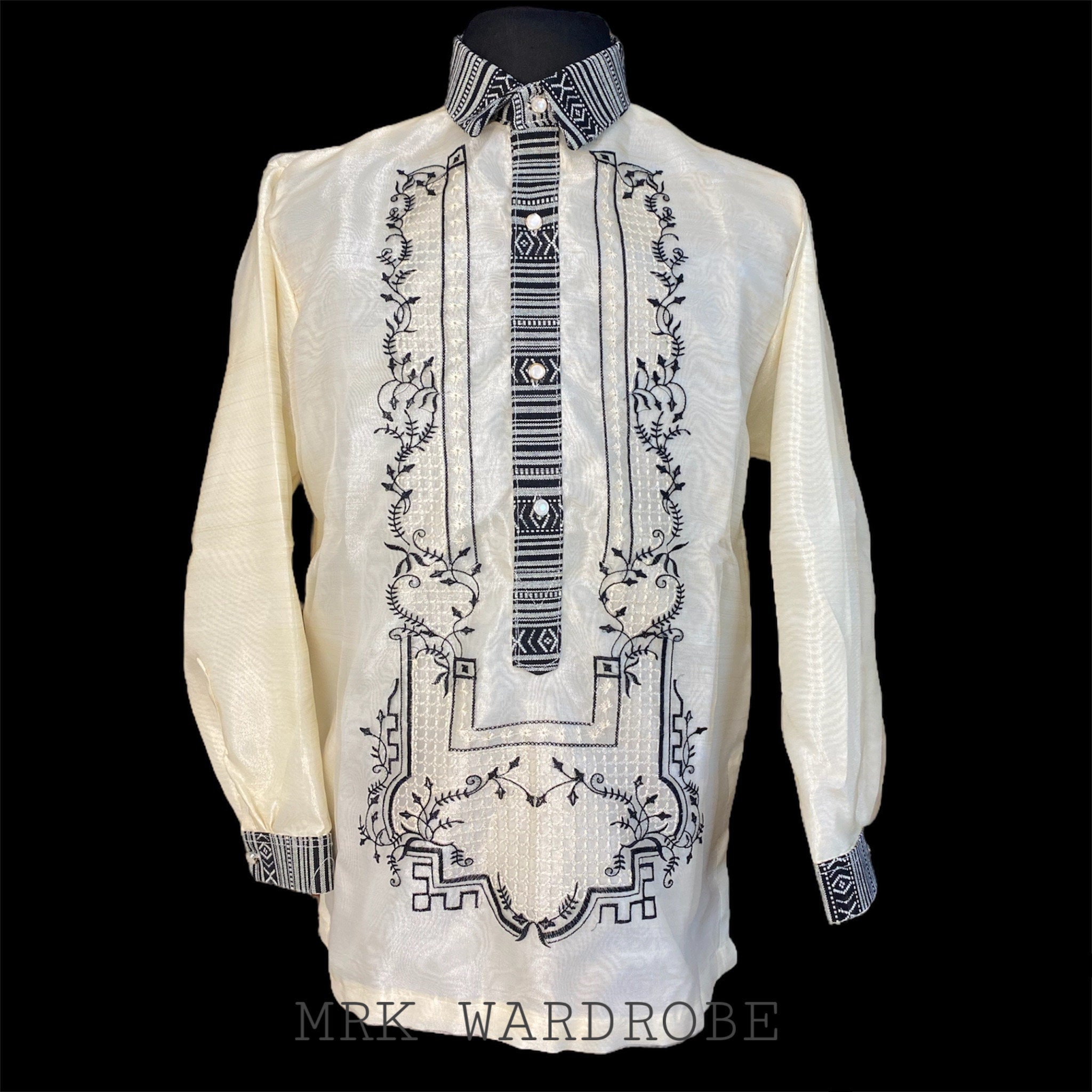 Traditional Mens Barong Sports Collar - Etsy