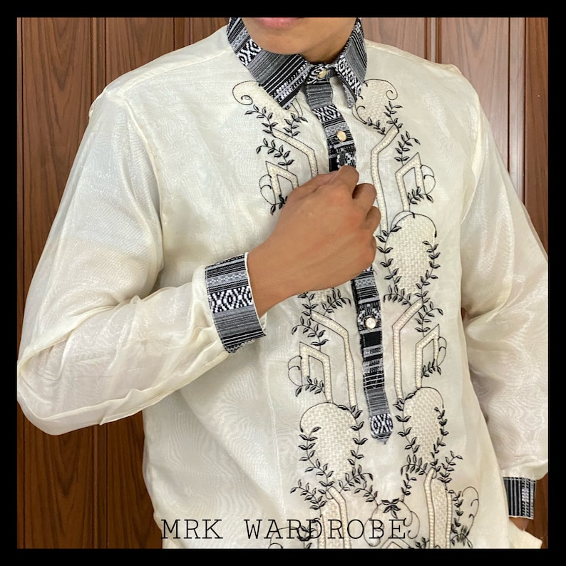 Traditional Mens Barong Sports Collar - Etsy