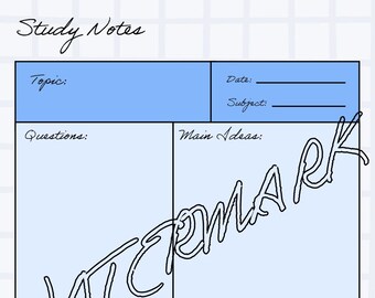 That Girl Study Notes Template - Digital Download - Etsy